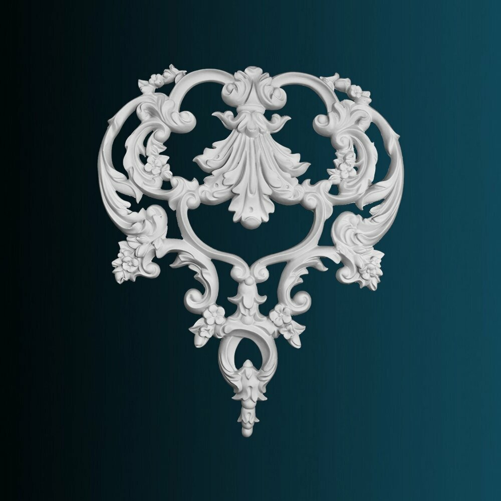 Орнамент Перфект G2072 полиуретановый 54*65*3,2см под покраску 1 штука