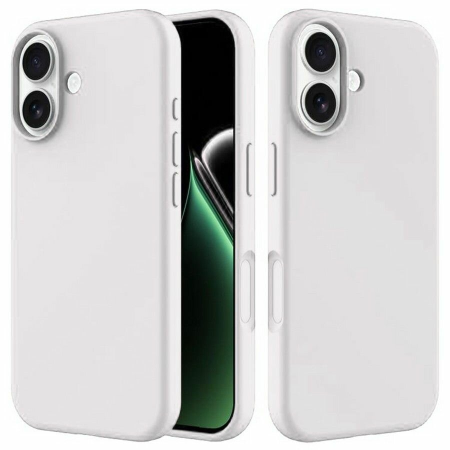 Силиконовая накладка без логотипа (Silicone Case) для Apple iPhone 17 белый