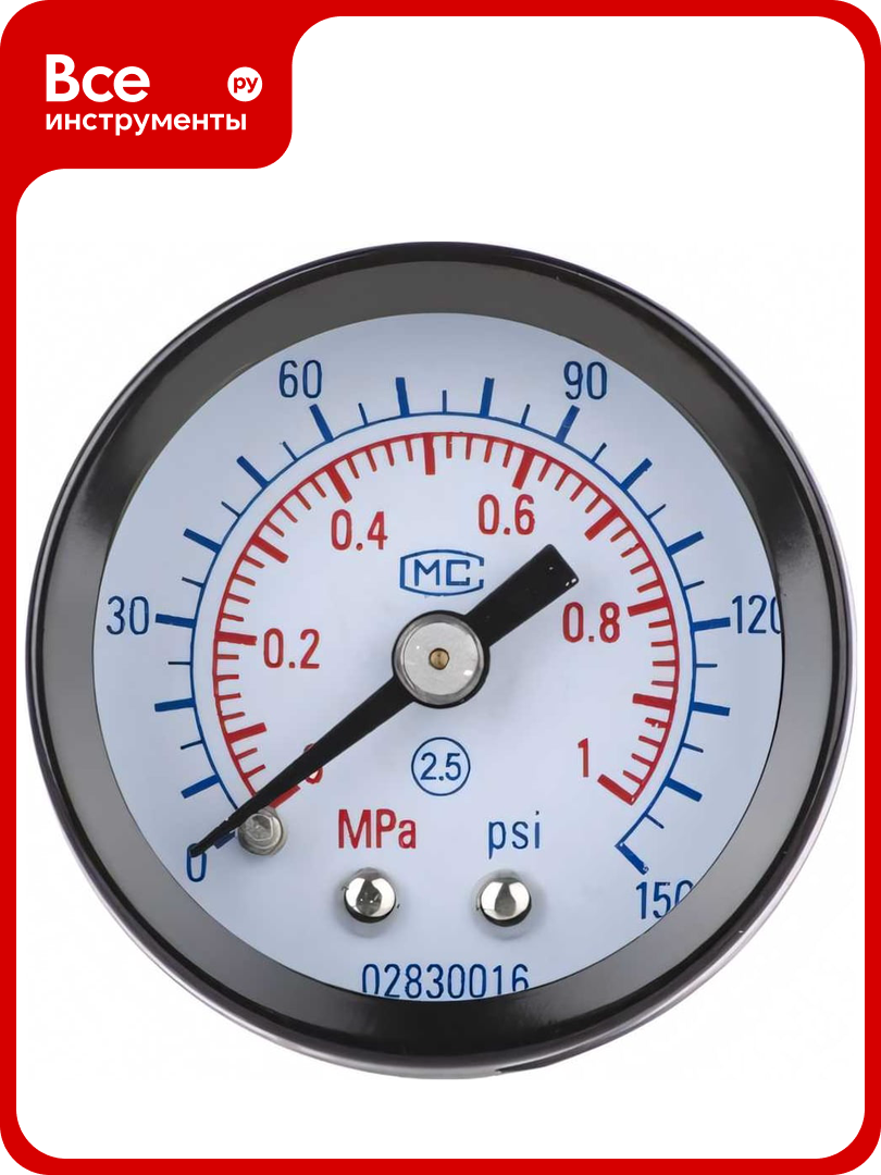 Манометр INTERTOOL 1/8 PT-1437