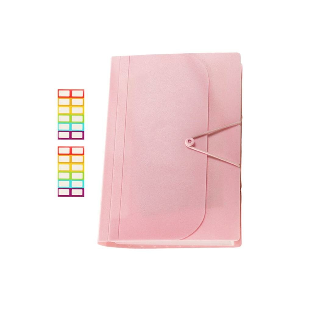 Расширяемый органайзер для чеков с 13 карманами, Розовый