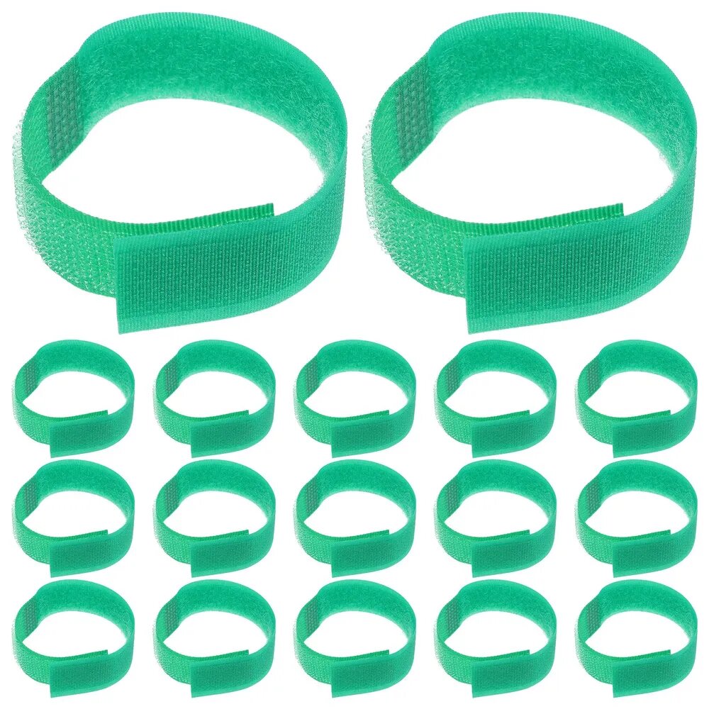 Набор из 20 зеленых ремешков на липучке для крепления ботинок и носков питомцев на дождливую погоду