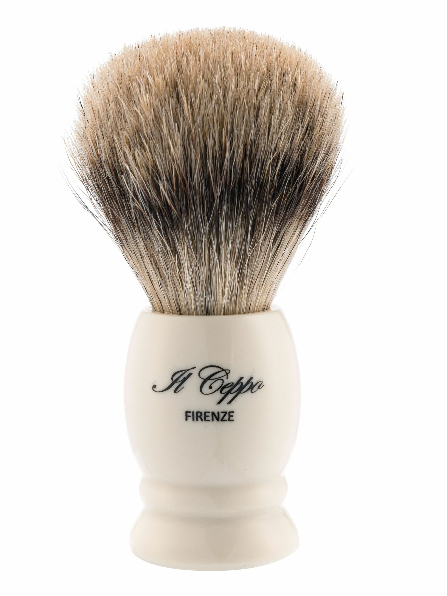 Помазок для бритья мужской IL Ceppo Firenze, натуральный ворс барсука Best Badger, цвет слоновой кости