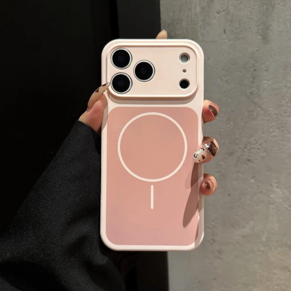 Розовый чехол Yan Pink для iPhone 15 Pro Max с MagSafe