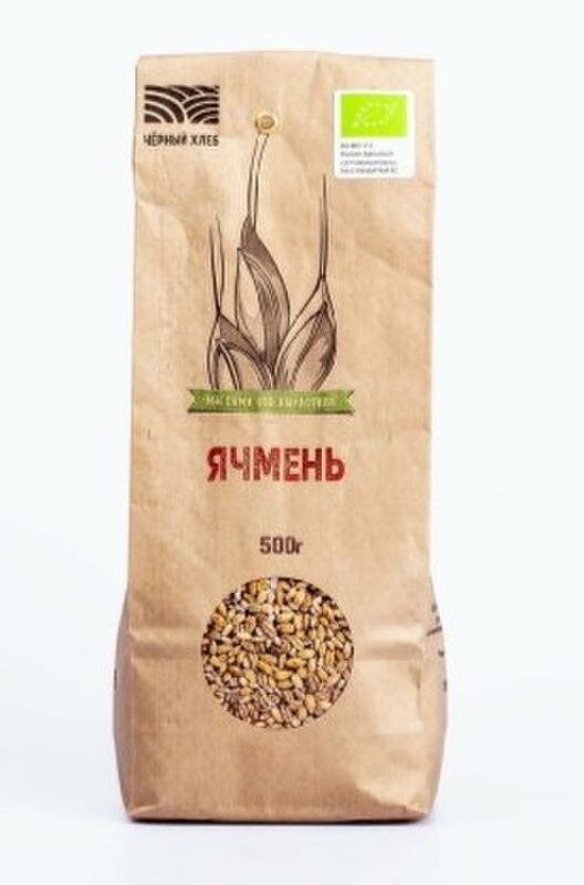 Ячмень обрушеный (шлифованный, голозерный) органический "Черный Хлеб", 500 г