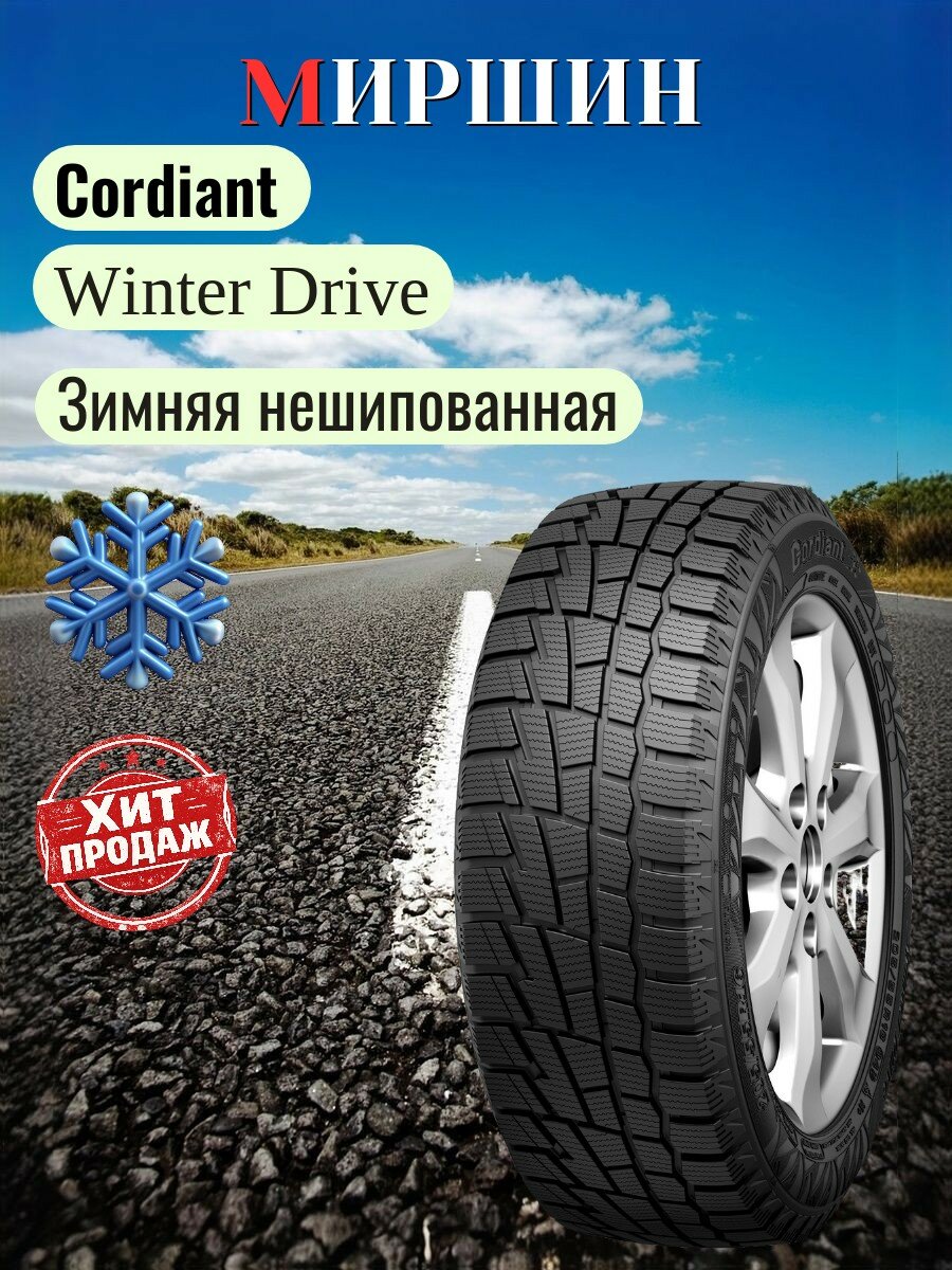 Шины Cordiant WINTER DRIVE кордиант 205/60/16 T 96 WINTER DRIVE Зимняя