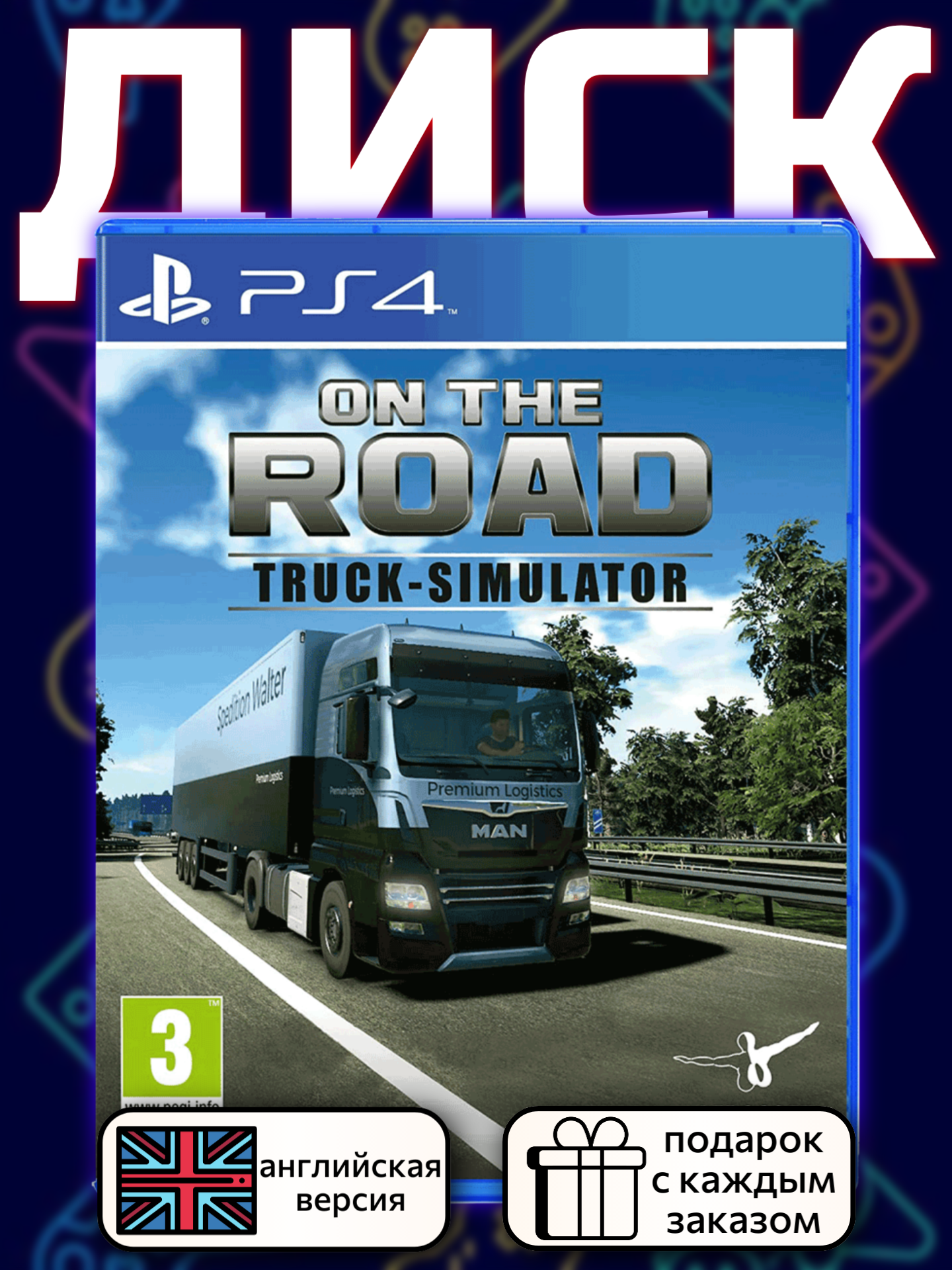 Игра On The Road Truck Simulator, для PlayStation 4, английская версия