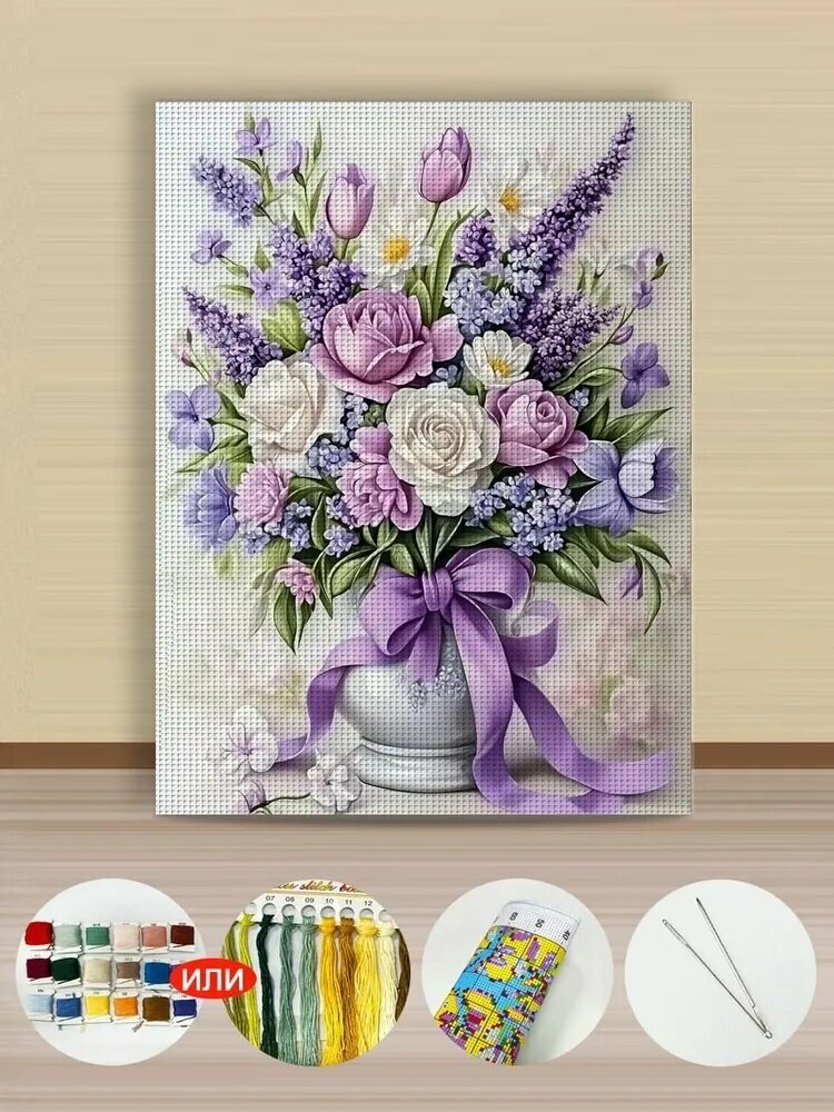 Вышивка крестом наборы/Набор для вышивания,30x40CM,11CT, Холст имеет нанесенный на него узор.