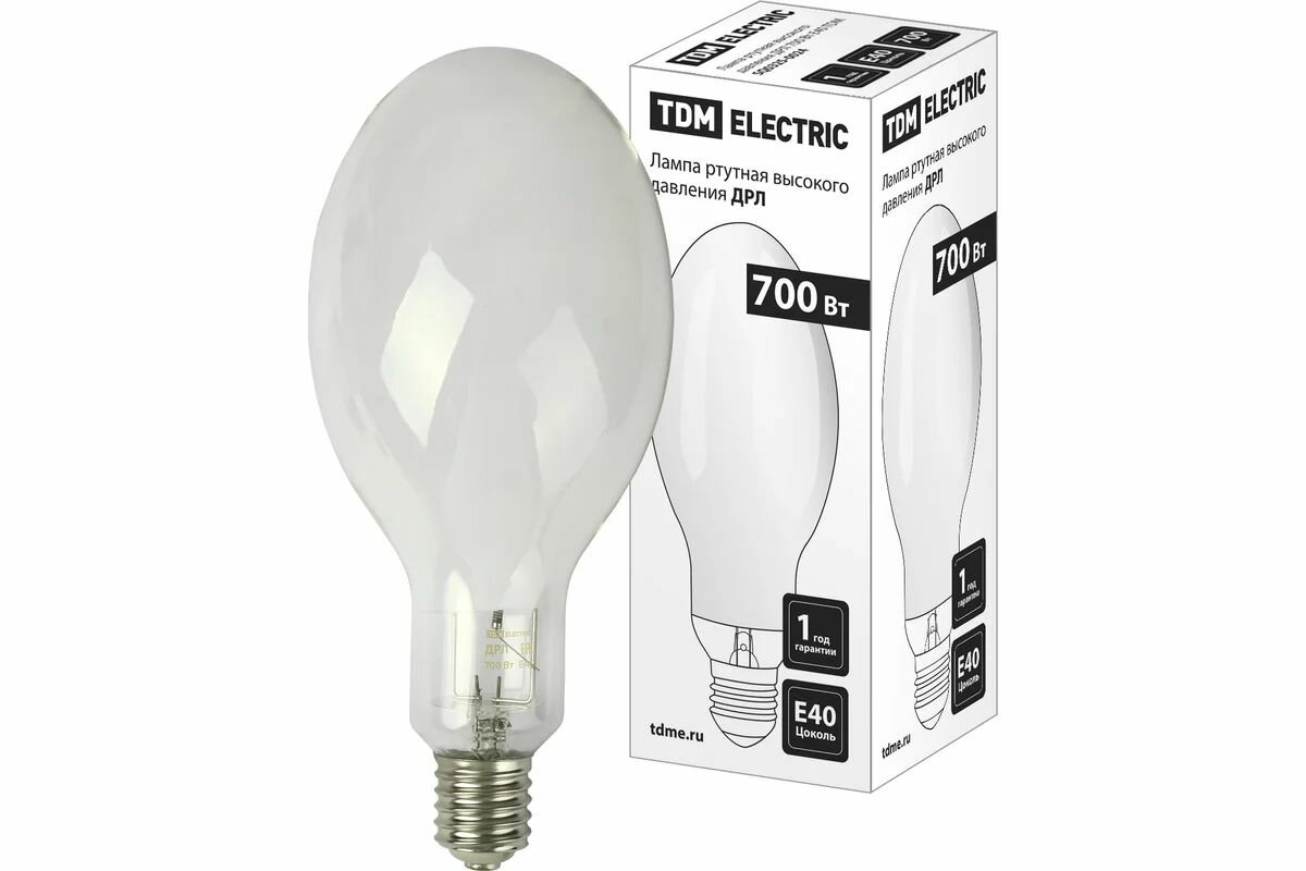 Лампа ртутная (ДРЛ) Эллипс Е40 700Вт опал. TDM