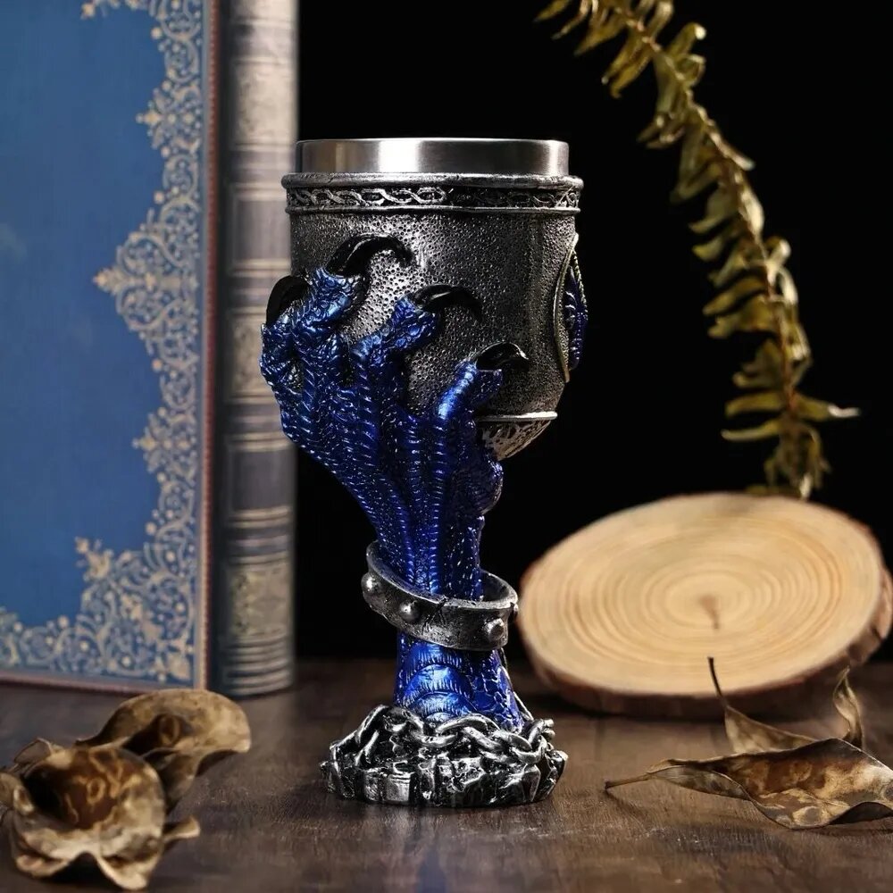 Кубок в виде лапы дракона 200 мл, 1 шт, металл, для виски и пива