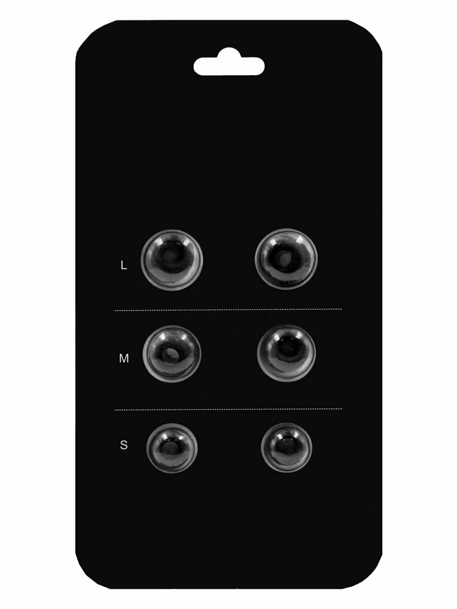 Пенные амбушюры с памятью, 3 пары (S, M, L) черный