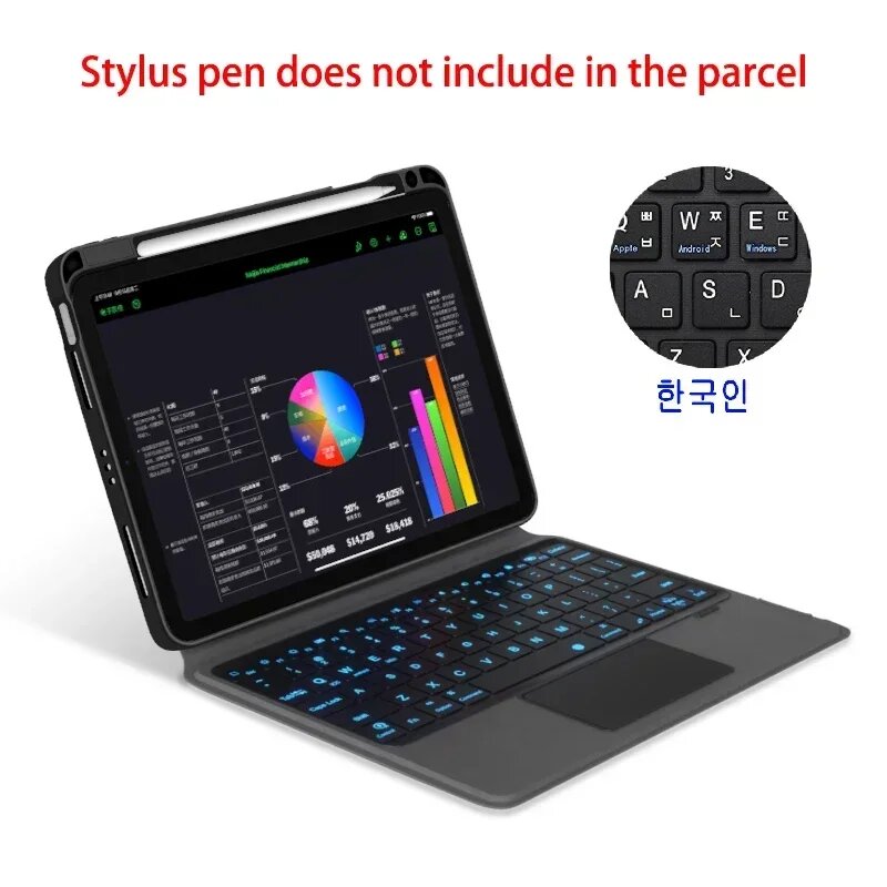 Съемный чехол Magic Keyboard для iPad 11 2025 Air11 13 M2 M3, для iPad Pro12.9 Pro11 M4 Air5 4 10th 10.2 Keyboard Cover Funda
