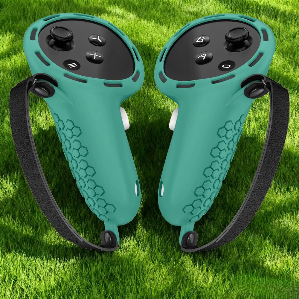Модернизированный чехол для ручек контроллера, совместимый с аксессуарами Meta Quest 3S/Quest 3 для квестов-зеленый