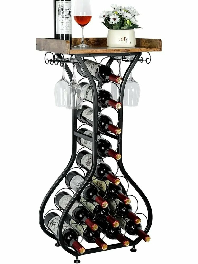 Отдельно стоящий напольный винный стеллаж