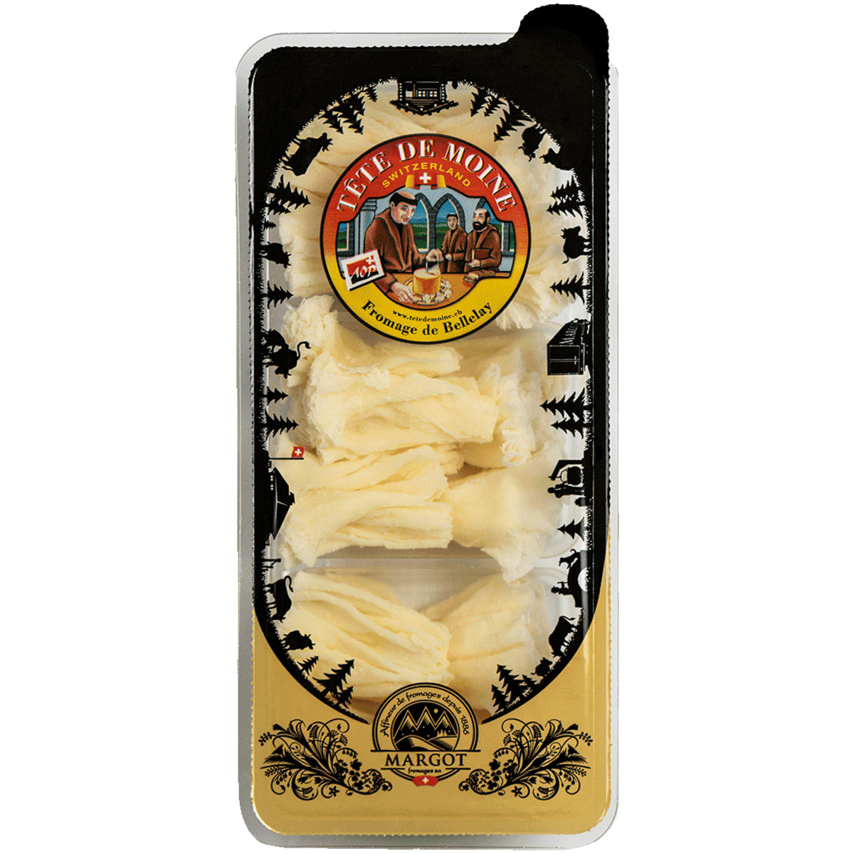 Сыр Margot Fromages Tete de Moine AOC 51% полутвердый нарезка 100 г