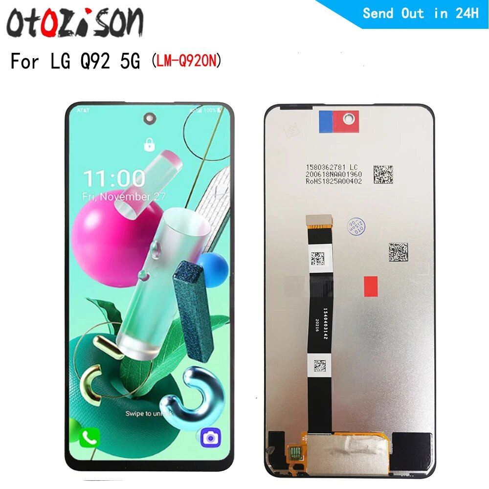 Для LG Q92 ЖК-экран 6,67 "IPS-дисплей для LG Q92 5G LM-Q920N ЖК-дисплей с рамкой LCD No Frame
