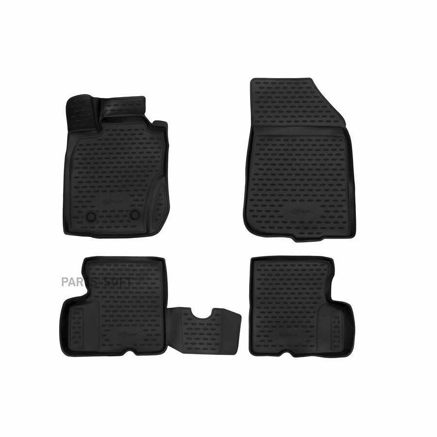 Коврики 3D в салон RENAULT Duster 4WD, 2011-2015, . (ПУ, повышенная износостойкость) от официального дистрибьютора, FORMAT, артикул FORMAT3D4128210KH