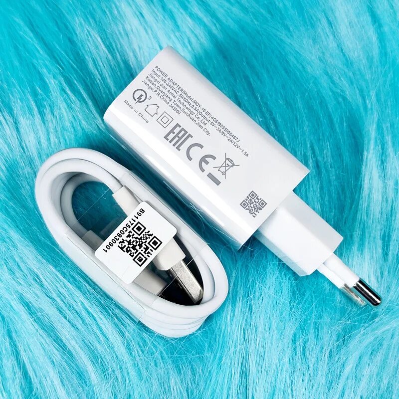 Быстрое зарядное устройство Xiaomi 18W QC 3.0, сетевой адаптер для быстрой зарядки EU charger cable