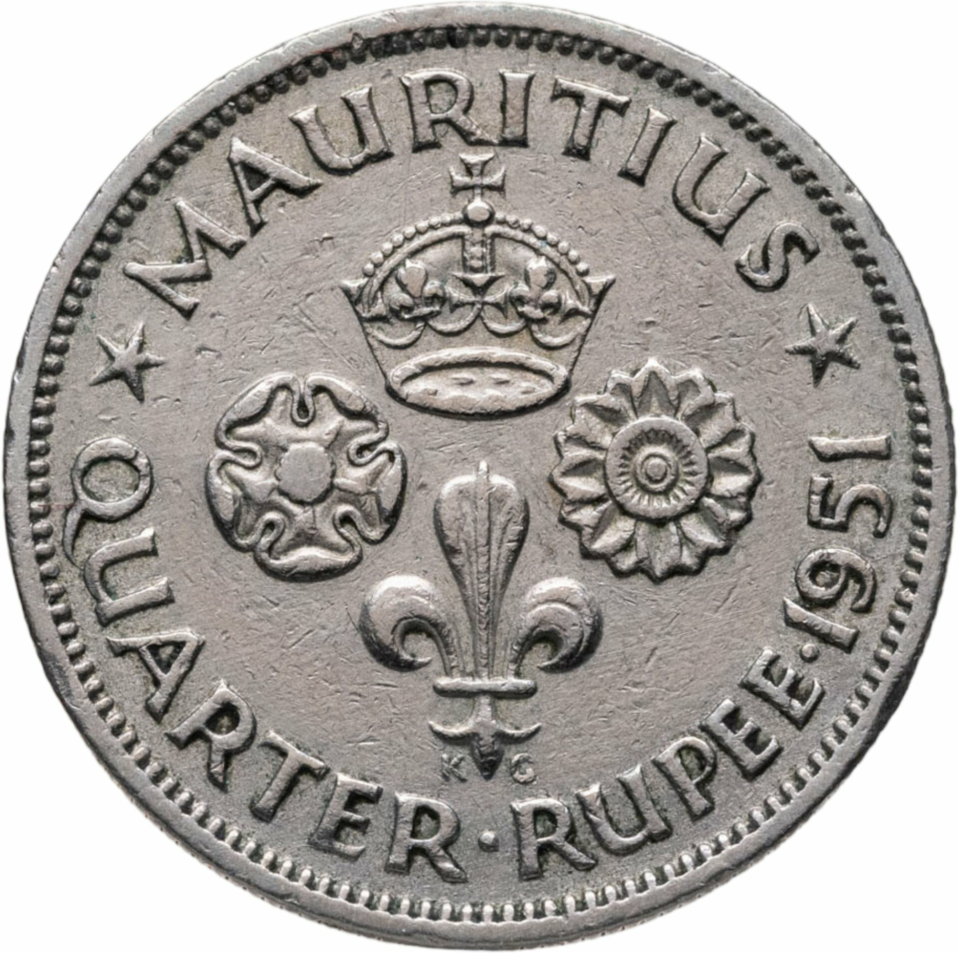Маврикий 1/4 рупии (rupee) 1951