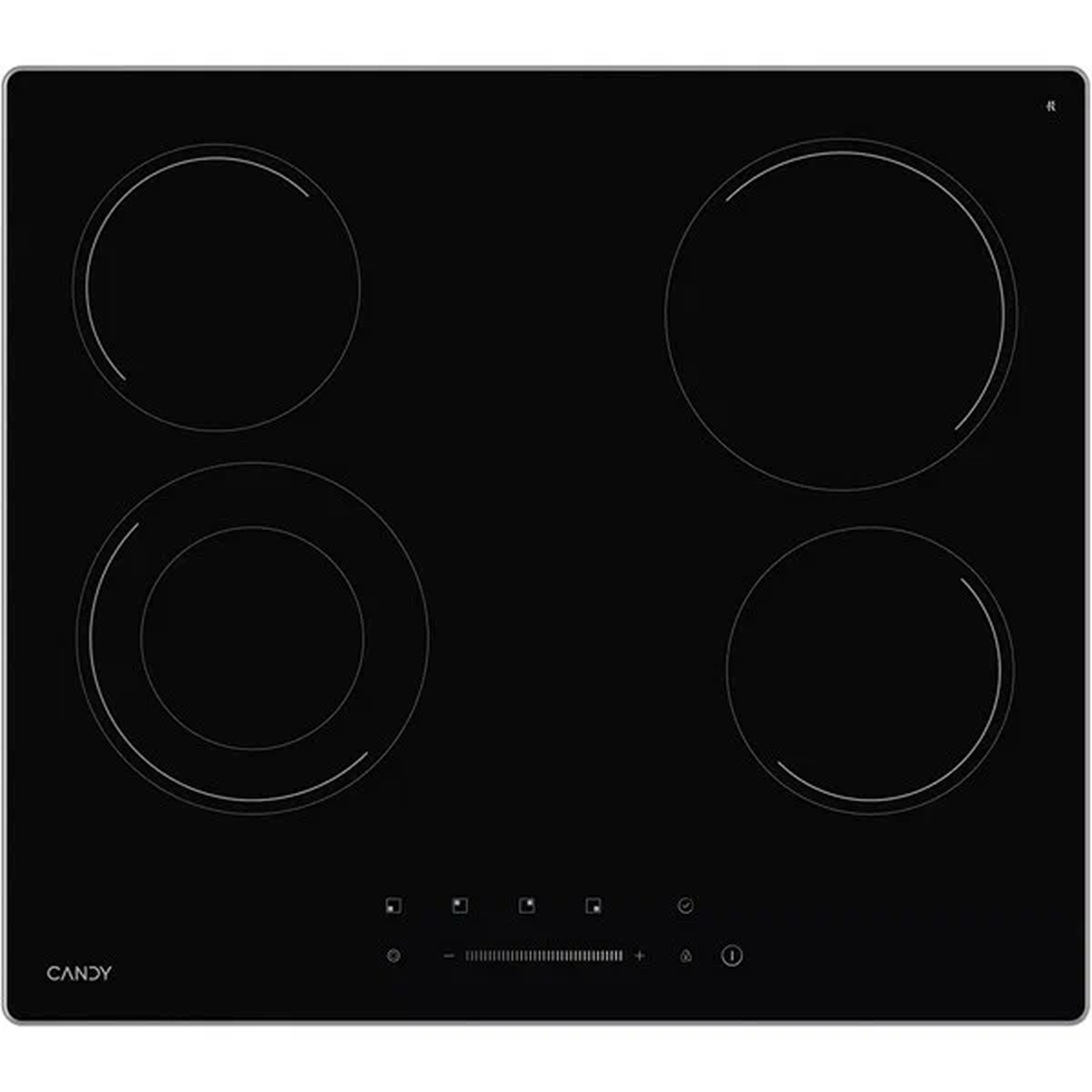 Варочная панель Candy CHXC64TDAB, черная, электрическая, сенсорная, 4 конфорки