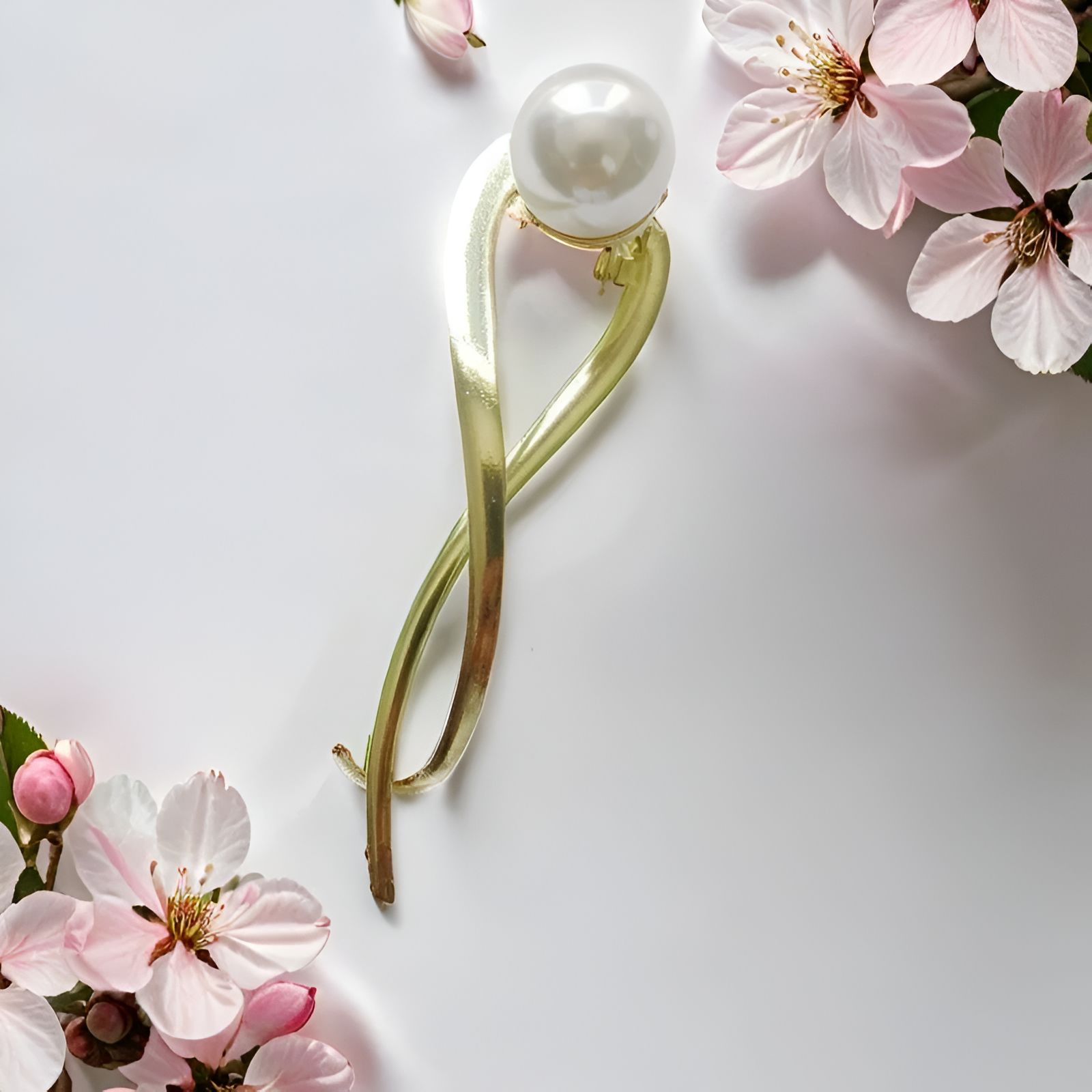 Заколка для волос с жемчугом