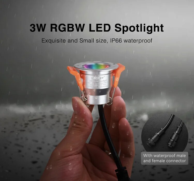 3Вт RGBW LED Spotlight, SL4-12, IP66, Водонепроницаемый