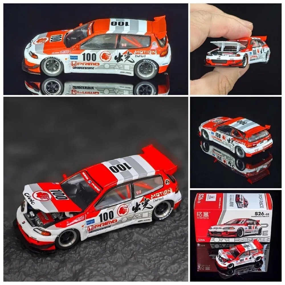 POP Race 1/64 S26-05 Honda Civic EG6 Pandem Idemitsu Oil - масштабная модель
