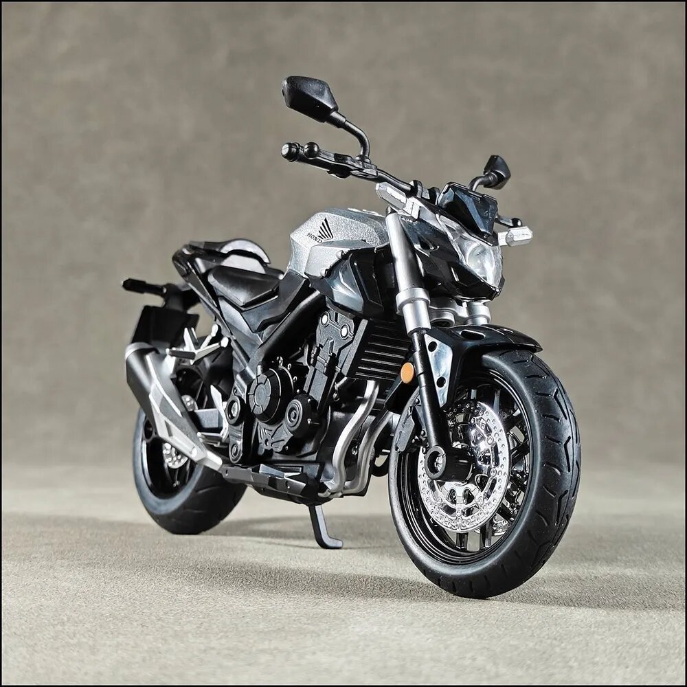 Игрушечный мотоцикл 1:12 Honda CB400F Уличные мотоциклы, Модель из сплава, Звук и освещение