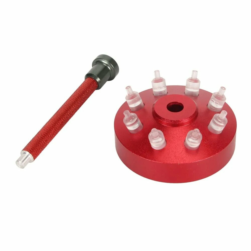 Инструмент для установки стрелок часов, толкатель, нержавеющая сталь, с 8 аксессуарами для точного ремонта и регулировки часов, красный