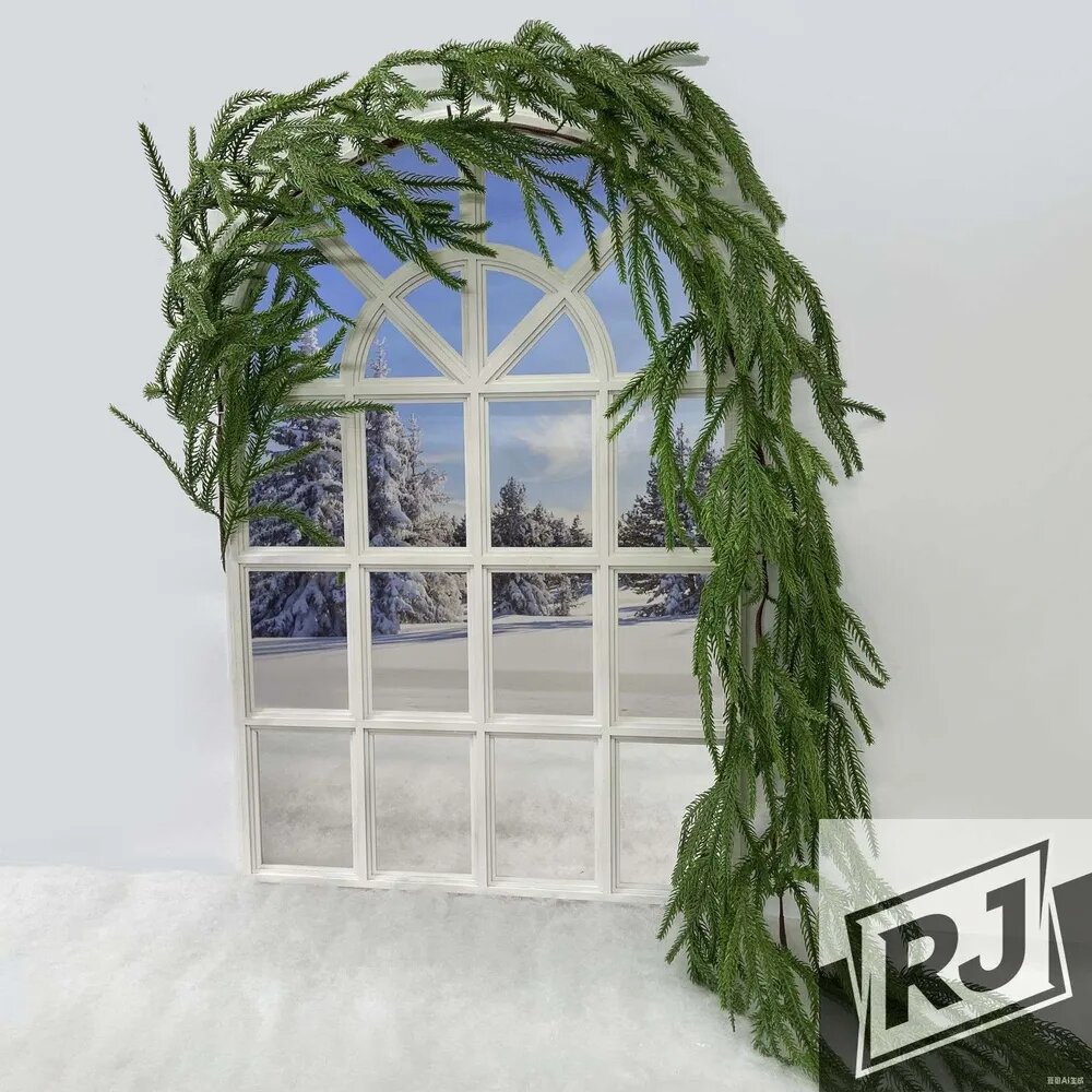 Гирлянда хвойная Лесные лапки 150 см 1 шт Зеленая для Нового года и Рождества