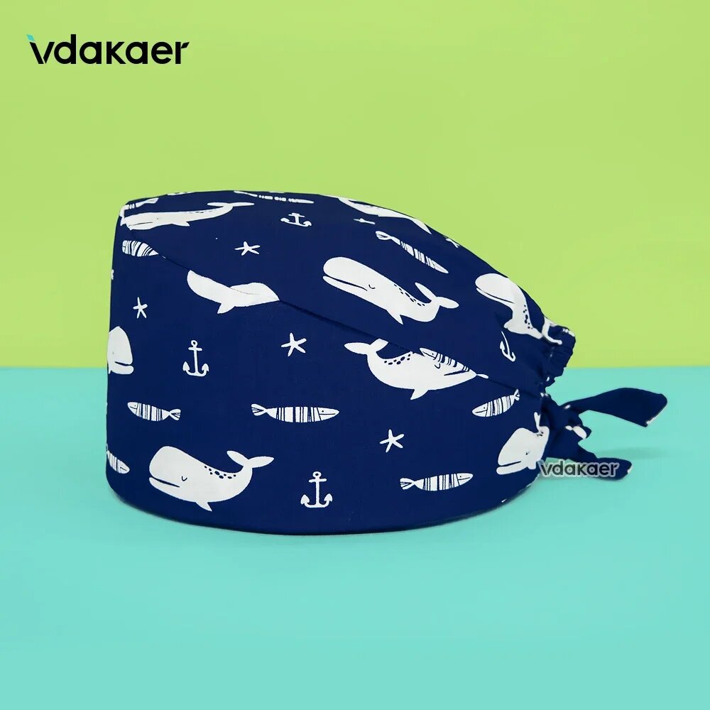 Шапка медицинская vdakaer с принтом "Морские животные", цвет hat