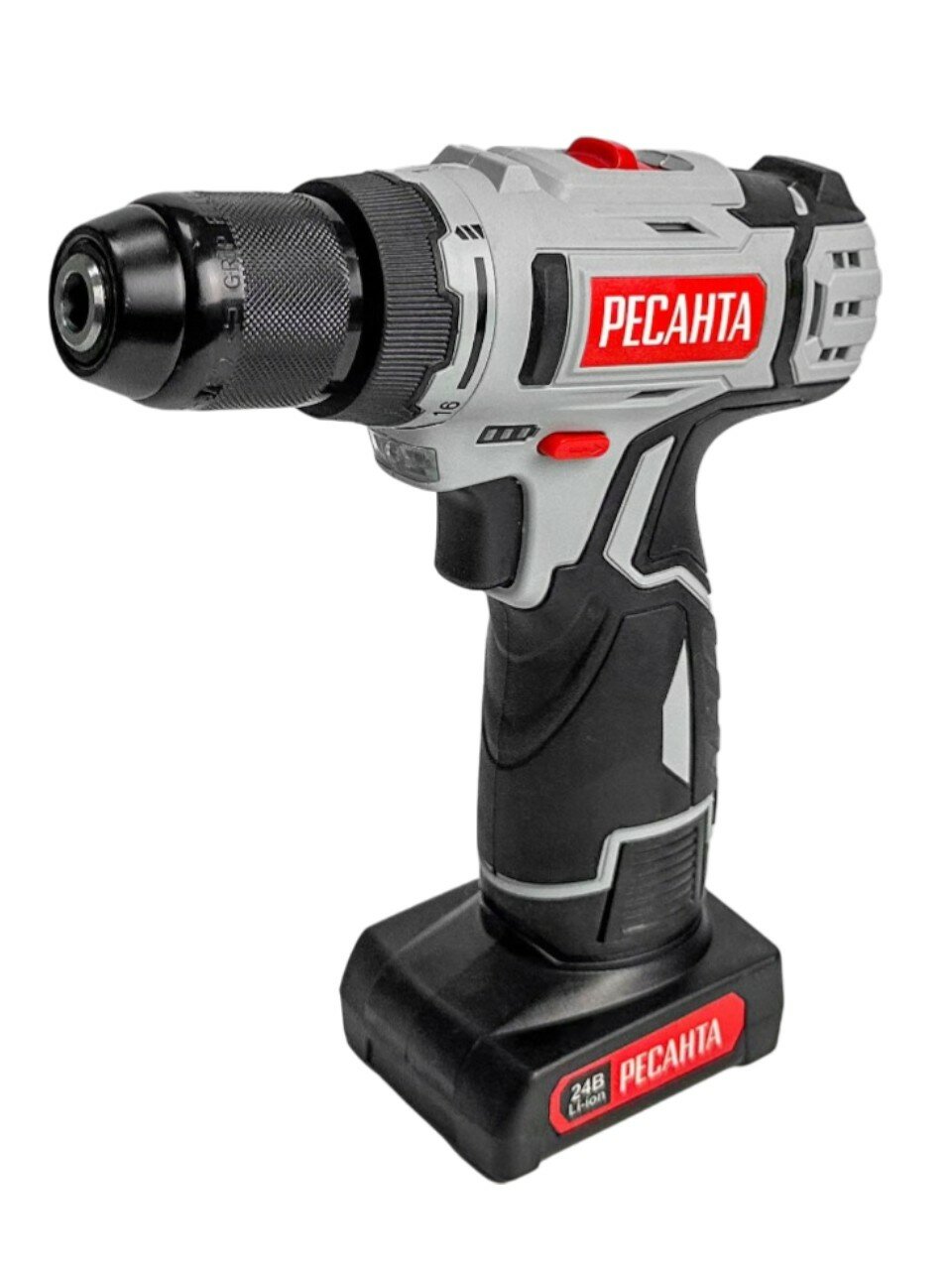 Дрель-шуруповерт аккумуляторный, Ресанта, ДА-24-2ЛК 75/14/7, 24 В, кейс