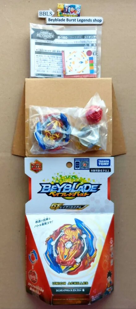 Волчок Beyblade Union Achilles B-150 от Takara Tomy для мальчиков, металл, пластик