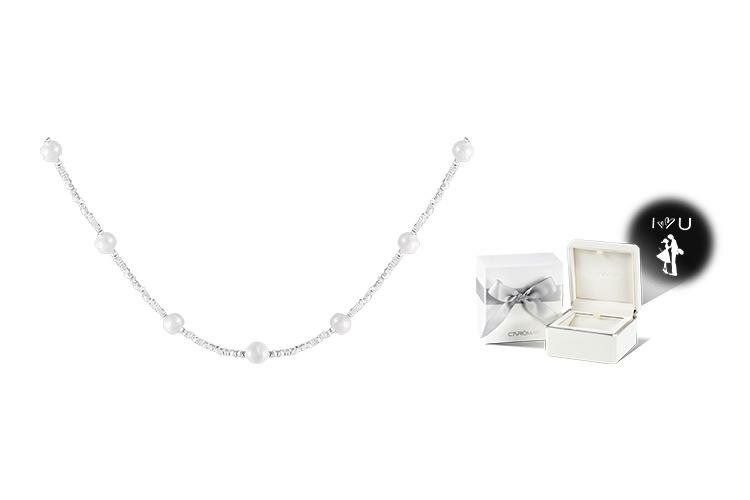 Колье, жемчуг Swarovski синтетический