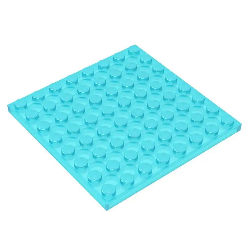 Бирюзовый пластиковый кирпич Gobricks 8x8 (152)