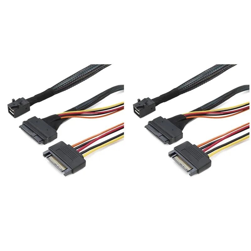 2x Встроенный Кабель 12G SAS HD To U.2 SFF-8643 SFF-8639 для SSD