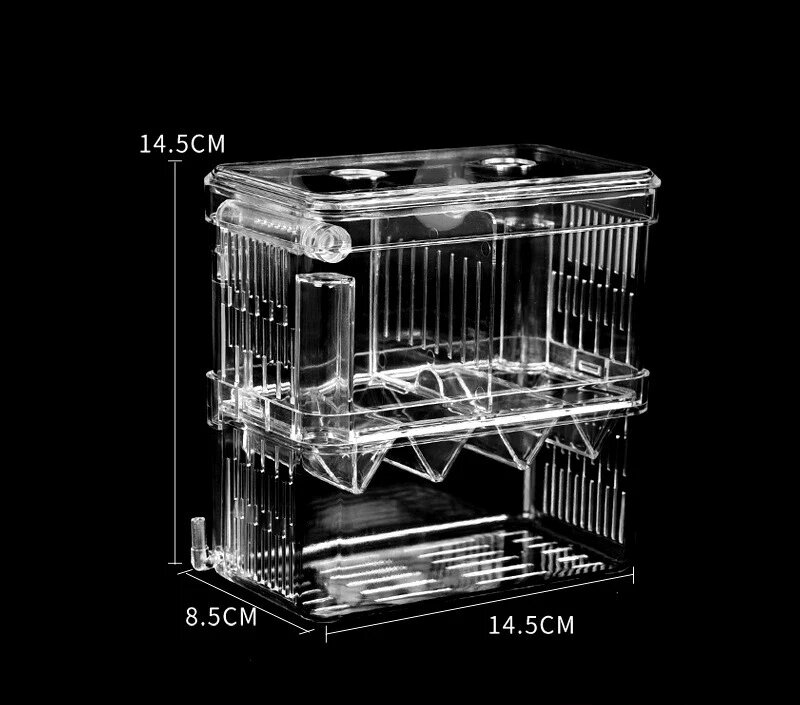 Прозрачный аквариумный ящик для разведения 2 grids-S