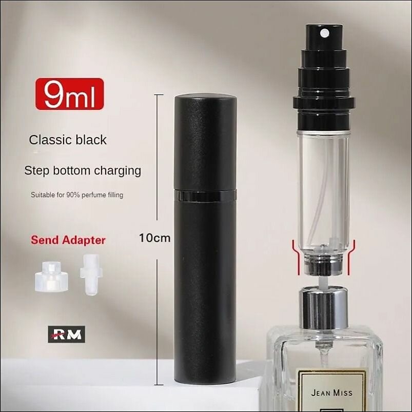 RM Флакон атомайзер для духов, 9 мл, Атомайзер, Нижняя заправка более удобна, дорожный, компактный, прочный