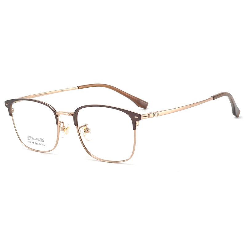 Очки BCLEAR ретро, Brown gold, титан, 1.67
