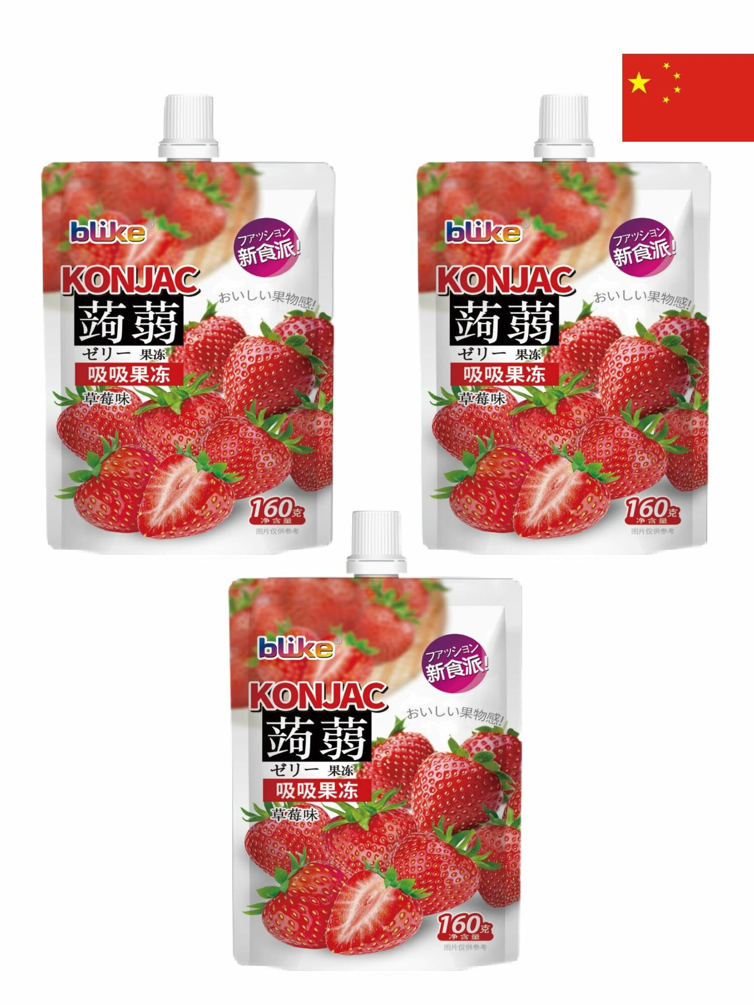 Желе питьевое конняку Konjac Клубника 160г