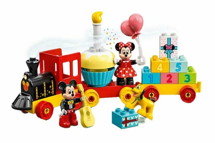 Набор пластиковых строительных блоков унисекс LEGO Disney Collection Поезд Микки Мауса и Минни 10941, 22 детали