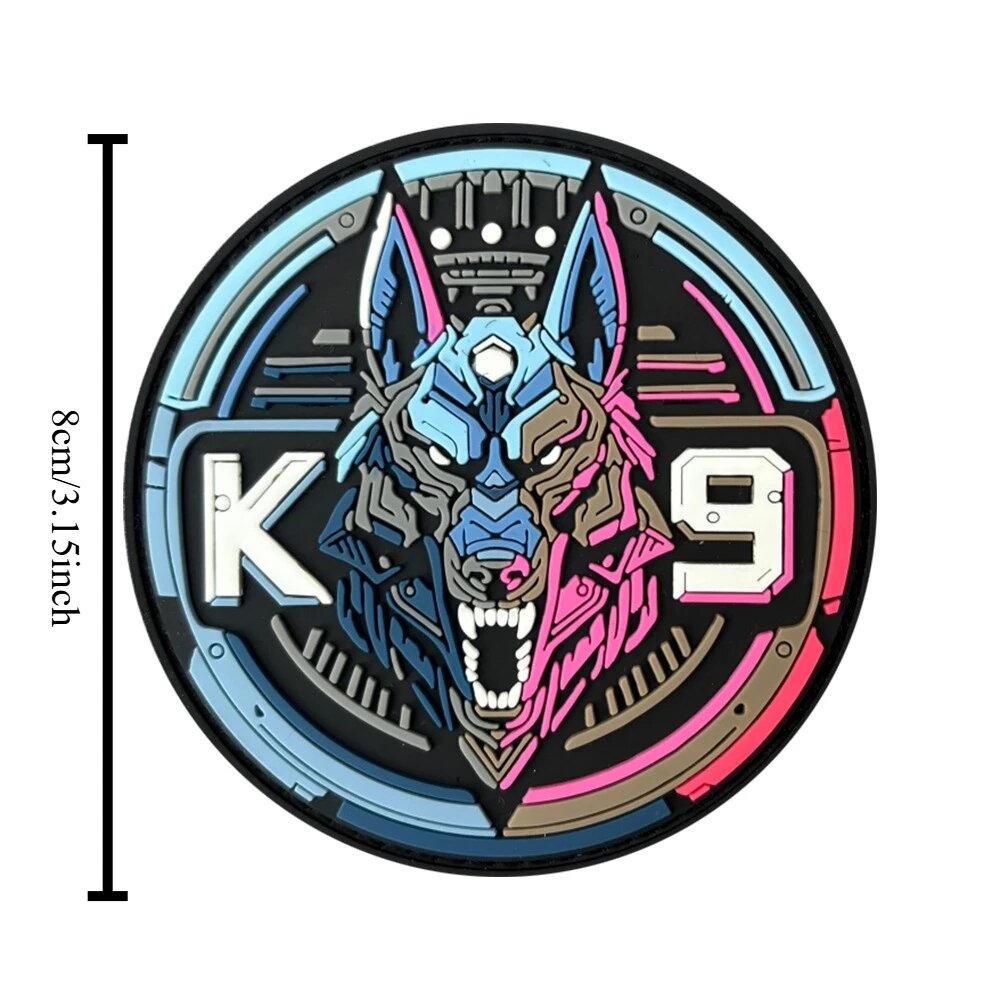 Тактический 3D-патч из ПВХ с головой волка