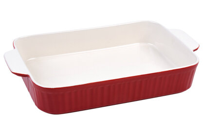Форма для запекания керамическая прямоугольная 25,5х15,5х5см красная, Appetite
