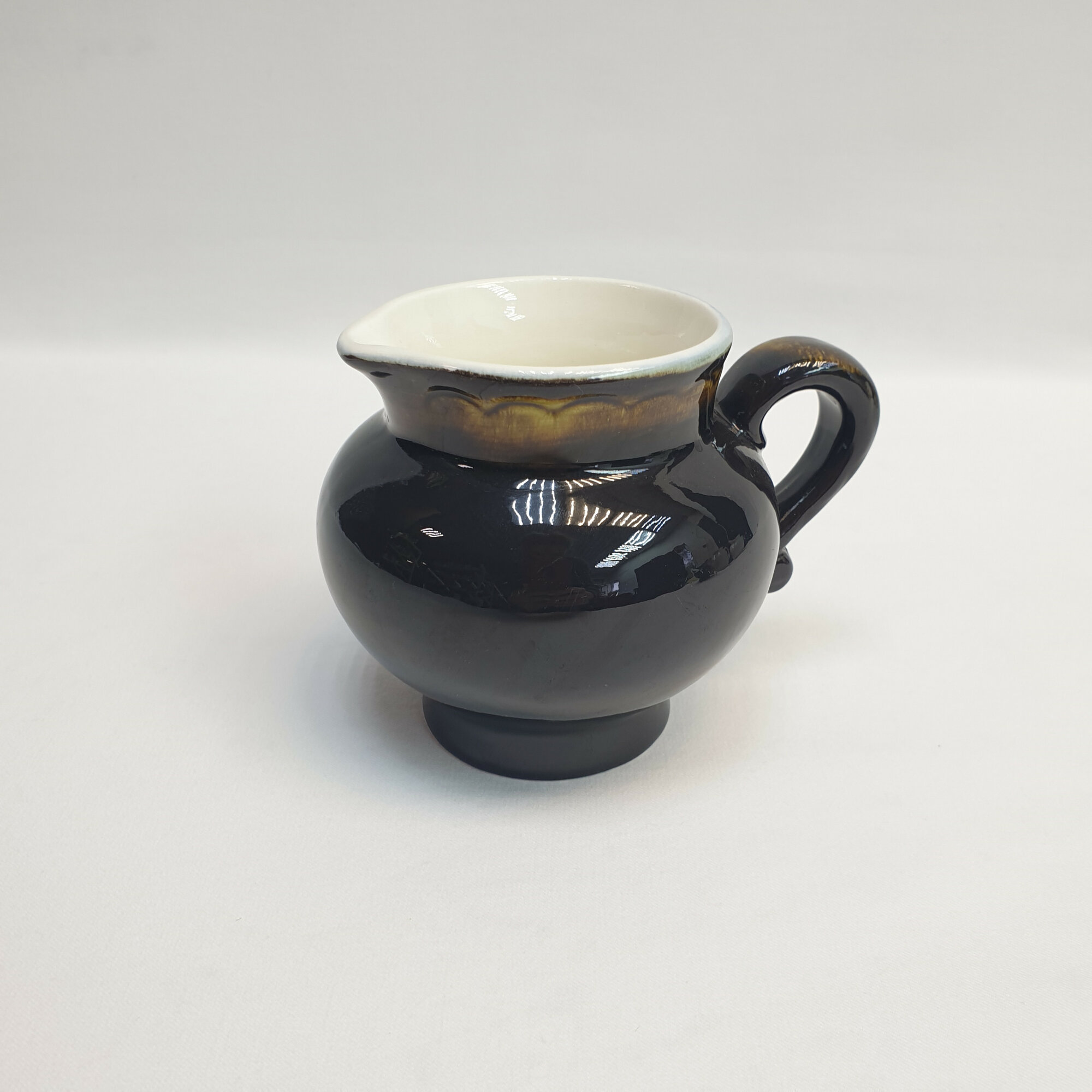 Винтажный молочник, обливная керамика 350 мл, СССР