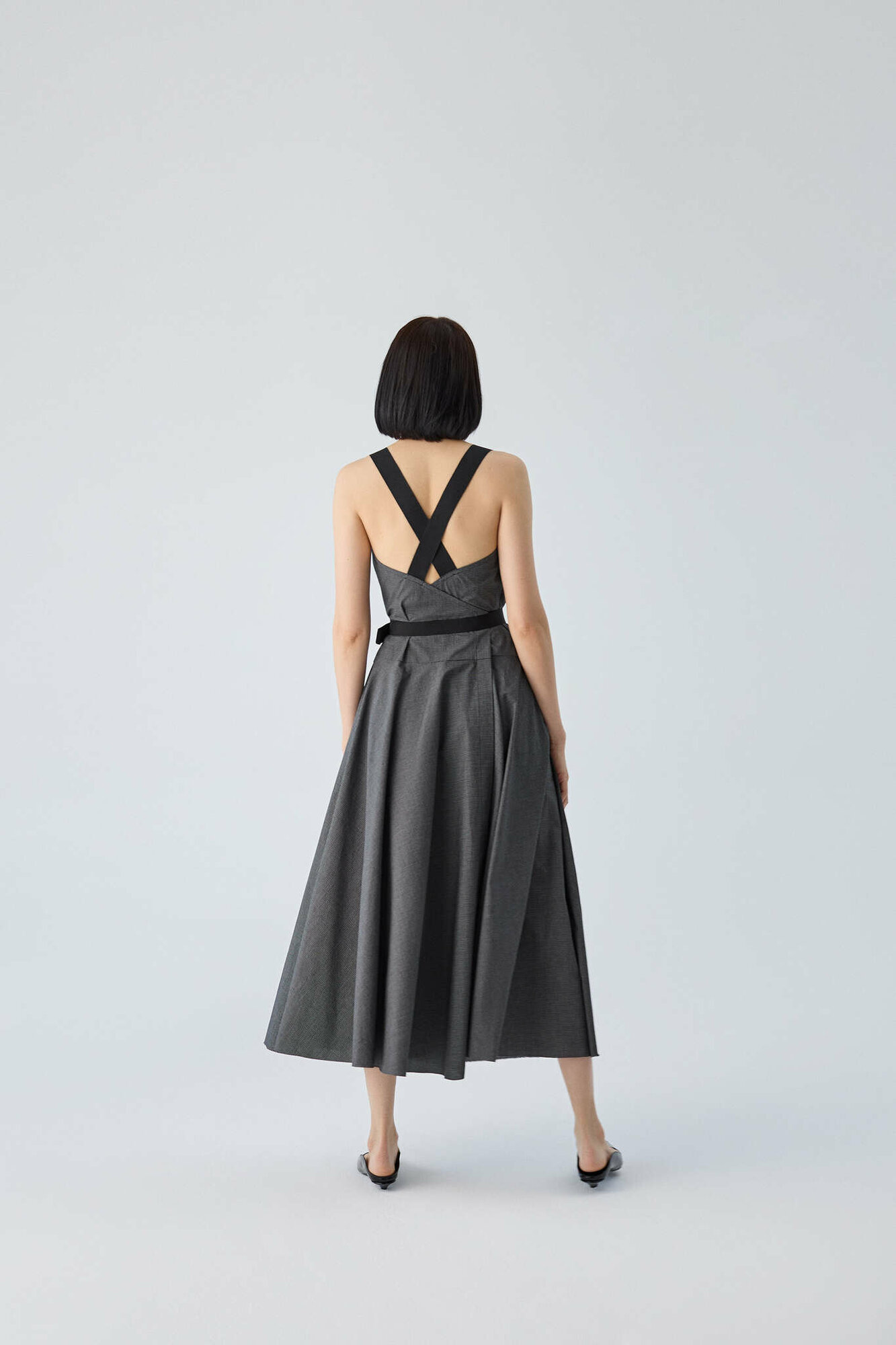 Сарафан ЛИНИИ, размер L, черно-белый — фото 1