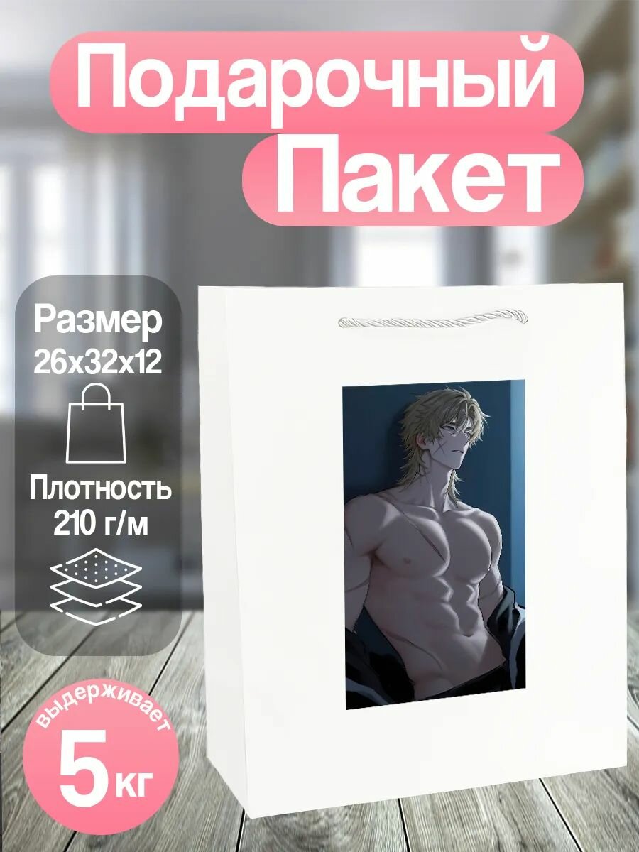 Пакет подарочный геншин Варка genshin, упаковка для подарка, 26х31 см