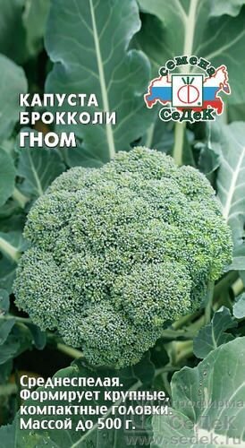 Семена Капуста брокколи "Гном" среднеспелый "СеДек"