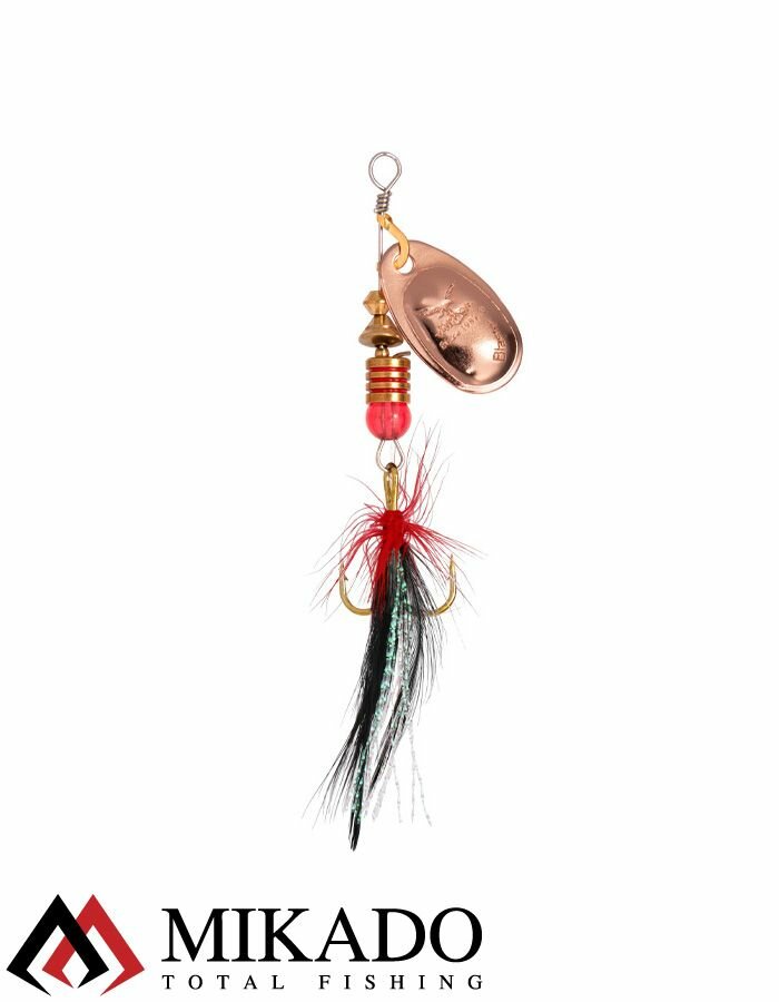 Блесна вращающаяся с кисточкой Mikado BLASTER № 3, 6 г, медь