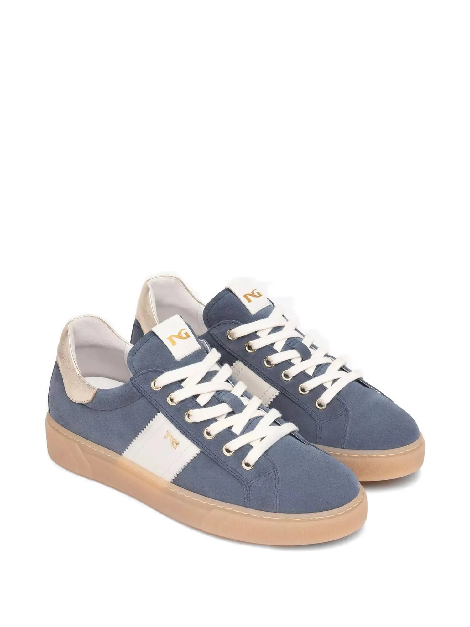 Кроссовки NeroGiardini Suede lace-up sneakers, размер 39, blue — фото 1