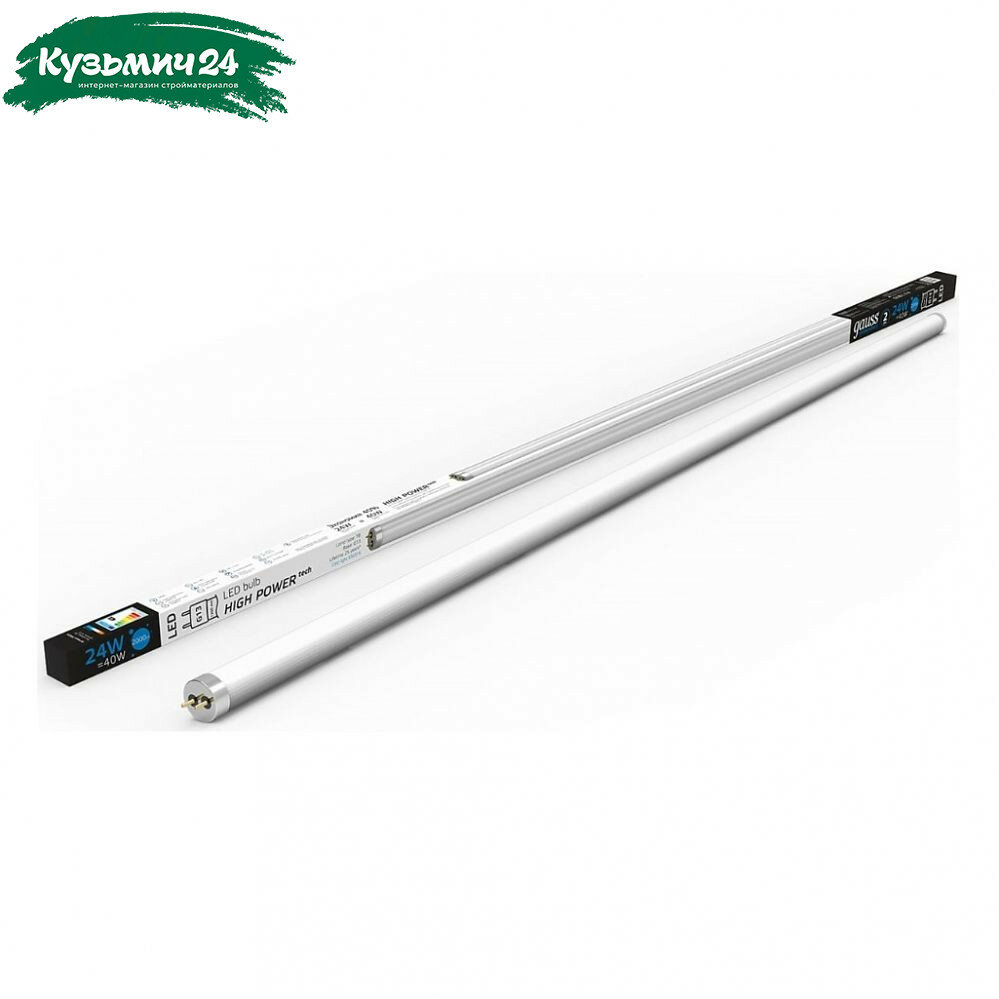 Лампа Gauss Elementary T8 24W 6500K G13 1200мм стекло