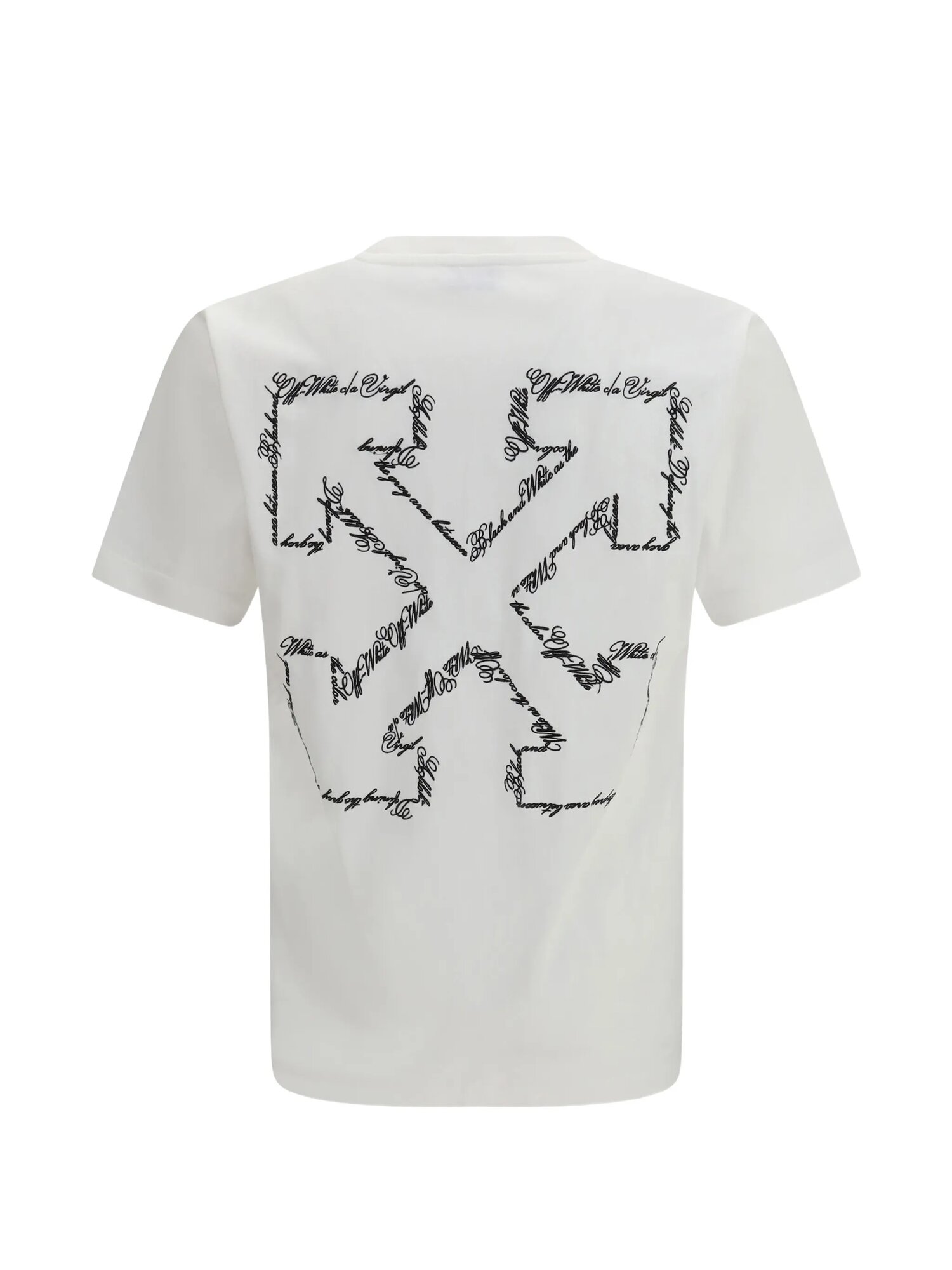 Футболка Off-White Script Arrow, размер 52, бежевый/белый — фото 1